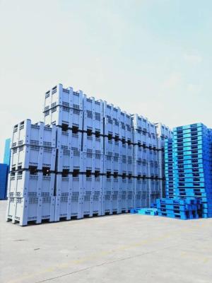 China 1125x925x615mm HDPE-Palettenbox zur Aufbewahrung mit Einseitigkeit und Vierseitigkeit 100-400 kg/Schicht zu verkaufen