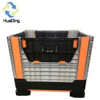 China Stackable Collapsible Plastic Mega Bin Pallet Box HUADING for Easy Transportation for sale