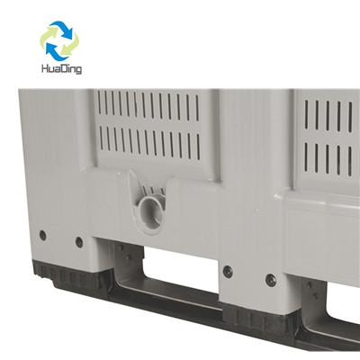 Cina HUADING Scatola di pallet di plastica industriale pieghevole con scaffalature e materiale HDPE in vendita