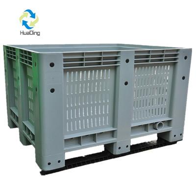 Cina HUADING Scatola di pallet di plastica industriale pieghevole con scaffalature e materiale HDPE in vendita