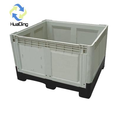 China Contenedor de paletas plegables de gran tamaño para almacenamiento de HDPE/PP virgen de uso pesado en venta