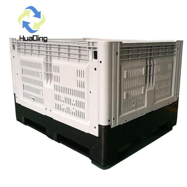 Quality 1200*1000*810mm Foldable Stackable Plastic Storage Pallet Box Container Bin Heavy-Duty for sale