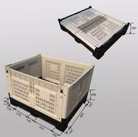China 1200*1000*810mm Foldable Stackable Plastic Storage Pallet Box Container Bin Heavy-Duty for sale