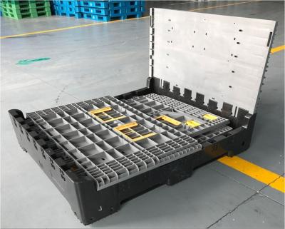 China Capacidad de carga estática de 4000 kg Contenedores plegables de paletas de plástico para y espacio de almacenamiento en venta