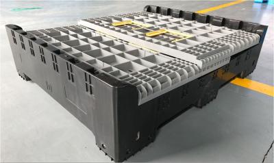 China Capacidad de carga estática de 4000 kg Contenedores plegables de paletas de plástico para y espacio de almacenamiento en venta