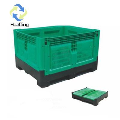 Cina Casella di pallet in plastica con fondo nero e corpo grigio per apparecchiature di stoccaggio merci stampata per iniezione in vendita
