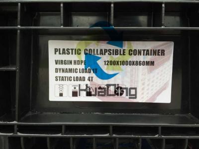 Cina 1T scatola di pallet in plastica pieghevole per il magazzinaggio in nero grigio blu presso HUADING in vendita