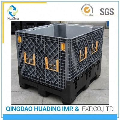 China HUADING Caja de paletas industriales con número de producto HDFPC1210H975A con ruedas y opciones de etiquetado en venta