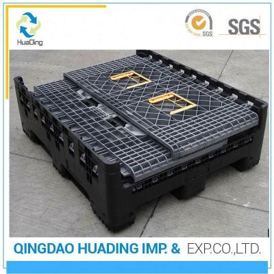 China HUADING Caja de paletas industriales con número de producto HDFPC1210H975A con ruedas y opciones de etiquetado en venta