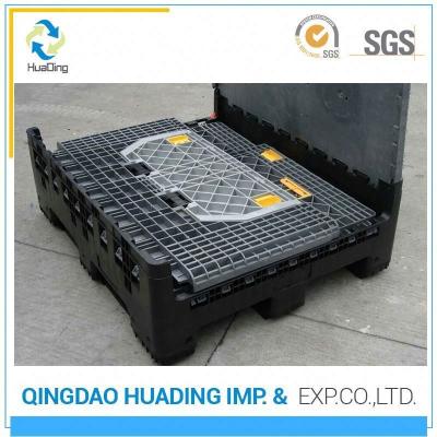 China HUADING Caja de paletas industriales con número de producto HDFPC1210H975A con ruedas y opciones de etiquetado en venta