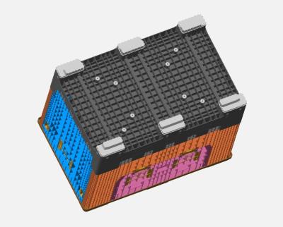 China Foldable Plastic Storage Container Stackable Pallet Storage Bin Box Other Color Black for sale