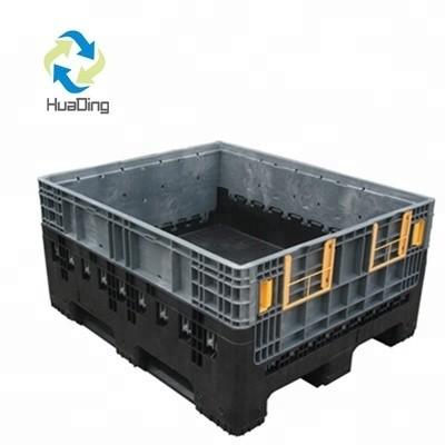 China Klappbare Plastiknetzpalettenbox von HUADING Schwerlastkonstruktion 4T statische Belastung zu verkaufen