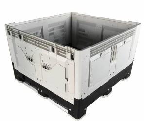 Cina Contenitore pieghevole di pallet in plastica HUADING Nero Grigio Giallo Carico statico 4T in vendita