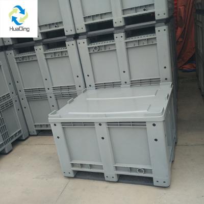 Cina 4000 kg di carico statico di stoccaggio pesante scatola di pallet in plastica con prestazioni di incisione in vendita