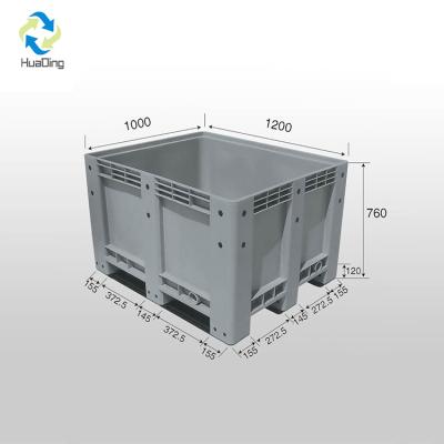 Cina 4000 kg di carico statico di stoccaggio pesante scatola di pallet in plastica con prestazioni di incisione in vendita