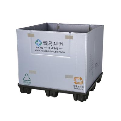中国 折りたたむ HDPE カスタム ガイルロード ボックス パレット 自動車 バッテリー 梱包 ソリューション 販売のため
