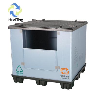China Industrial Vegetable Recyclable PP Sleeve Box Collapsible Plastic Pallet Box for sale