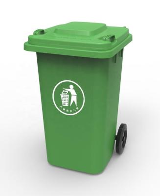 China Reciclar basura de plástico contenedor de basura con 2 ruedas en venta
