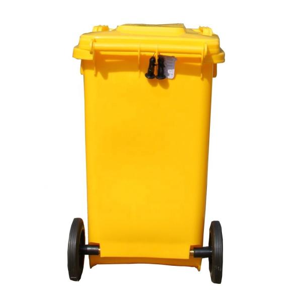 Quality Racking HUADING Recycling Plastic Garbage Waste Bin Dustbin with 2 Wheels for sale