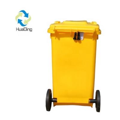 China Reciclar basura de plástico contenedor de basura con 2 ruedas en venta