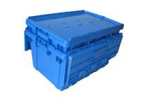 China Auto Parts Storage Made Simple Plastic Nested and Stacked Hinged Container with Lid for sale