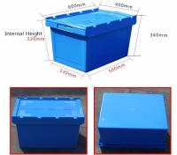 China Auto Parts Storage Made Simple Plastic Nested and Stacked Hinged Container with Lid for sale
