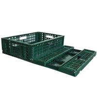China 600*400*220mm Injection Plastic Vegetable Stackable Food Crate for Vegetables for sale