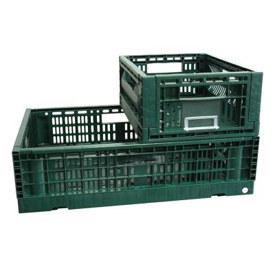 China 600*400*220mm injectieplastic groenten stapelbare voedsel krat voor groenten Te koop