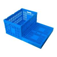 China 600*400*220mm Injection Plastic Vegetable Stackable Food Crate for Vegetables for sale