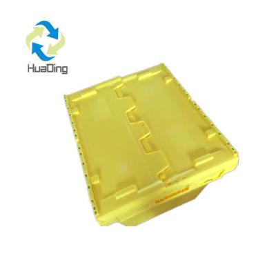 China Attached Lid Storage Container for Plastic Tote Custom Order Big Blue Shipping Box for sale
