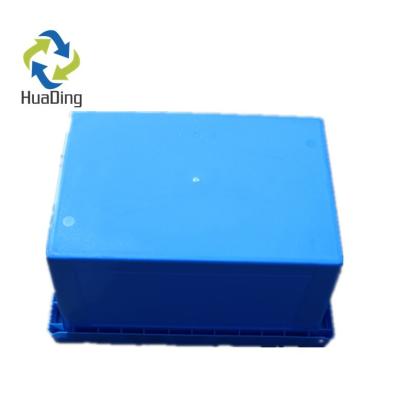China Attached Lid Storage Container for Plastic Tote Custom Order Big Blue Shipping Box for sale