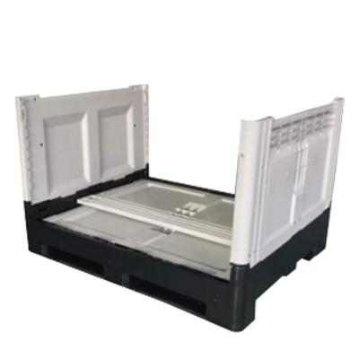 China 1200*1000*810mm zware opvouwbare plastic opslagcontainer voor fruit en auto-onderdelen Te koop