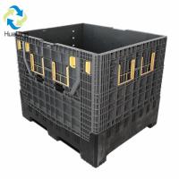 China Foldable Galvanized Mesh Pallet Box Container with 1T Dynamic Load Capacity by HUADING for sale