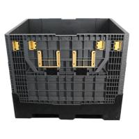 China Foldable Galvanized Mesh Pallet Box Container with 1T Dynamic Load Capacity by HUADING for sale