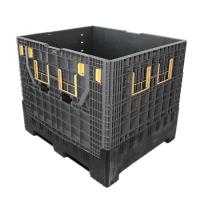 China Foldable Galvanized Mesh Pallet Box Container with 1T Dynamic Load Capacity by HUADING for sale