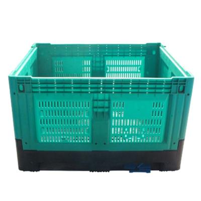 China 620L Capacidade Caixa de paletes de plástico dobrável de HDPE para armazenamento de frutas 1200*1000*760mm à venda