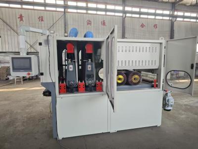 China Streamline Metal Finishing Process with Wide Belt Deburring Machine and One Steel Jigs for sale