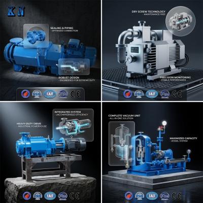 China Corrosion Resistant Dry Screw Vacuum Pump LGV-720 Oil Free 720 m³/h for Chemical Processing Industry for sale
