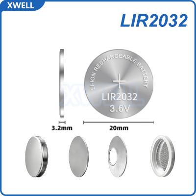 중국 LIR2023 3.6V-3.7V 충전식 리튬 이온 코인 셀 케이스 키트, 연구용 20mm 직경 및 2.3mm 높이 판매용