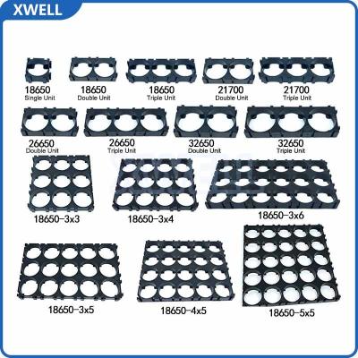China 18650/21700/26650/32650/4680 Lithium Battery Holder, Cell Bracket, Spliceable Battery Pack Holder, V0 Flame-Retardant Material for sale