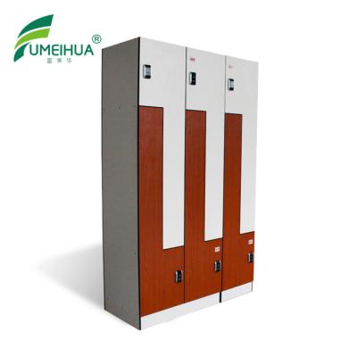 China Fumeihua Z Shape Door HPL Laminate resin panel School Cabinet Gym Lockers for sale