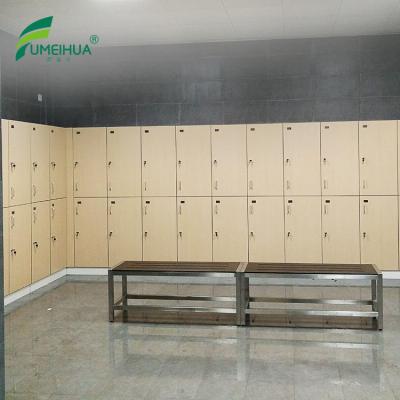 China factory sale HPL colorful Customized mistureproof supermarket coin locker for sale