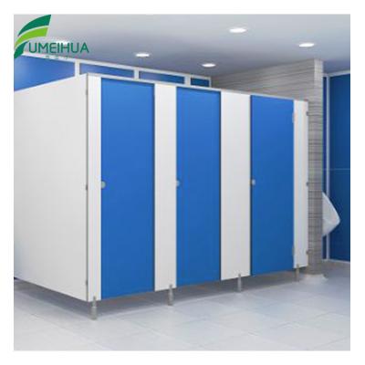 China Fumeihua High Quality No Bend Public Toilet Partition with Compact HPL Material for sale