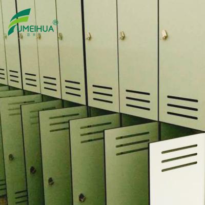 China 2 Tires Antique White 12 mm Electronic Lock HPL Locker for sale
