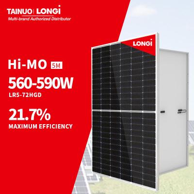 China Longi Hi-Mo 7 Bifacial Solar Panels 560w 570w 580w 590w for Residential Solar Systems for sale