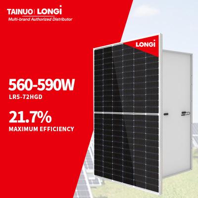 China Longi Solar Hi-MO X6 590W 595W 600W Zwarte zonnepanelen met halfceltechnologie Te koop