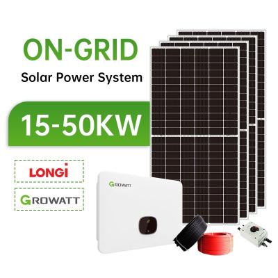 China Commercial 5kw 8kw 12kw On-Grid Solar Mounting System Solar Panel System For Home 10kw for sale