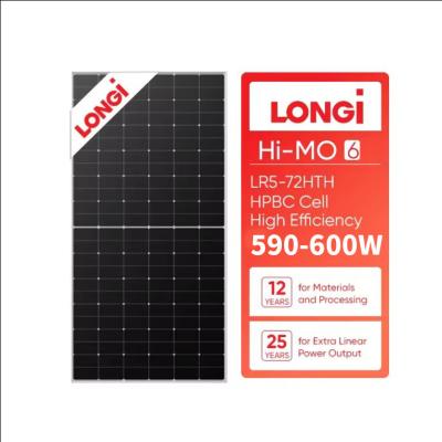 China High Voltage Himo Hi mo 6 LONGi Solar Panel 590W 595W 600W with Half Cell Technology for sale