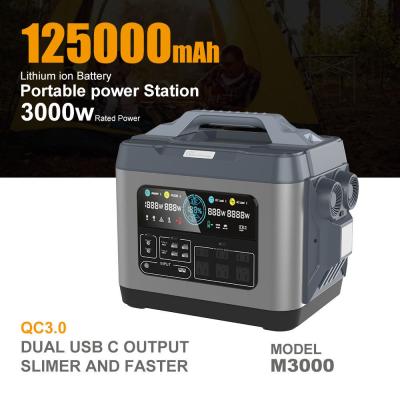 Cina Tipo-C Input 3000W Lithium Battery Power Bank Stazione elettrica portatile per ricarica rapida in vendita