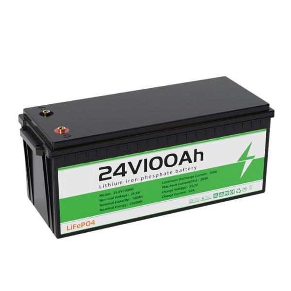 Quality IP67 Waterproof 24V 100Ah Solar LiFePO4 Battery with Bluetooth and LFP Anode Material for sale
